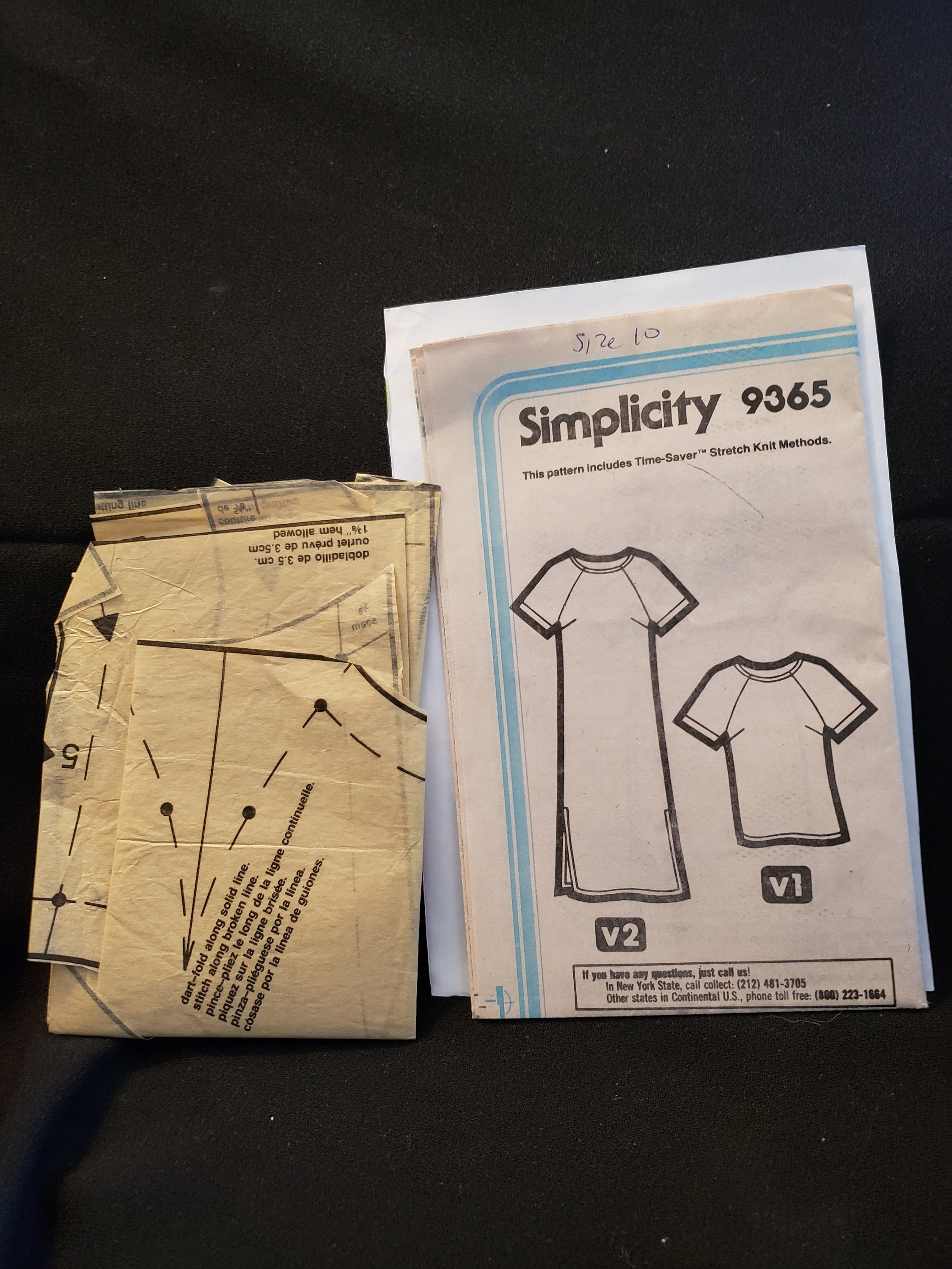 Simplicity 9365 Sewing Pattern for Super Jiffy Pullover Dress or Top ...