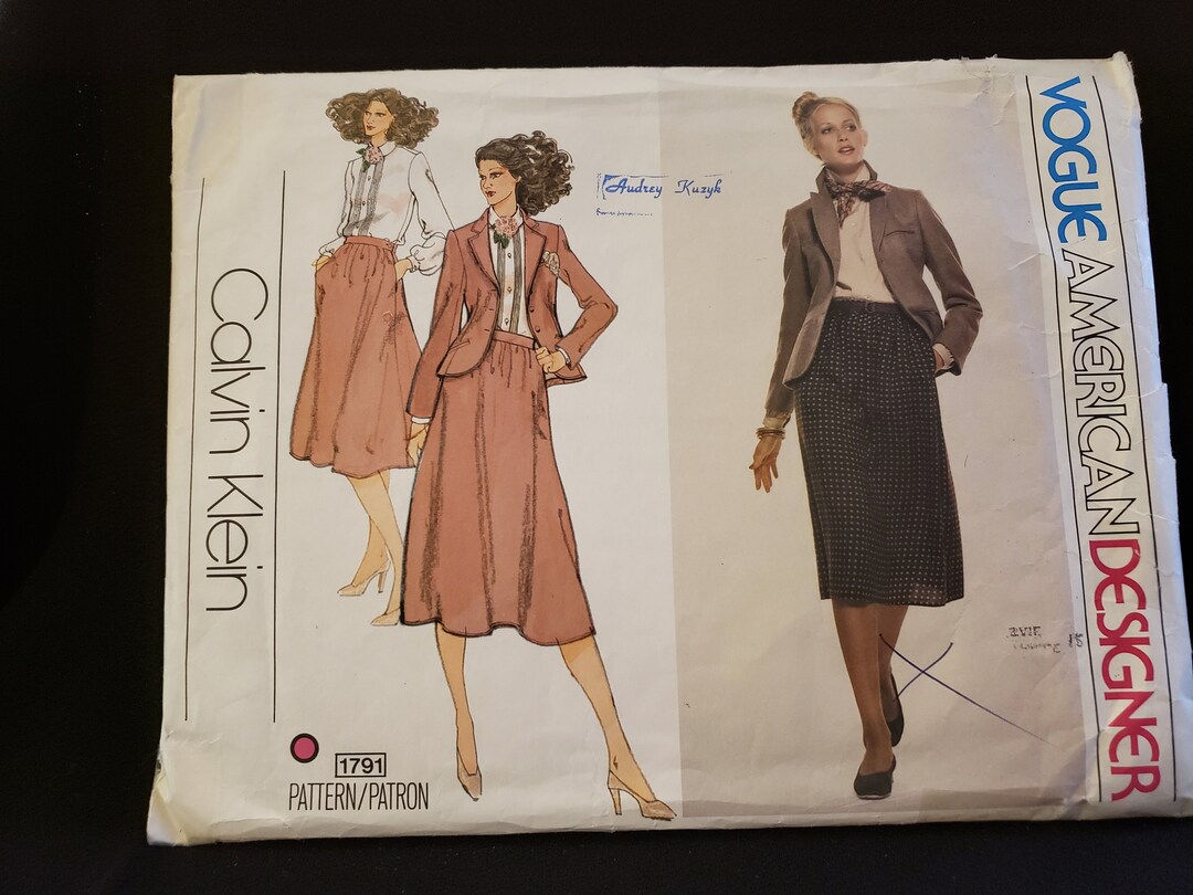 Vogue 1791 Sewing Pattern for Jacket, Skirt and Blouse CUT to Size 12 ...