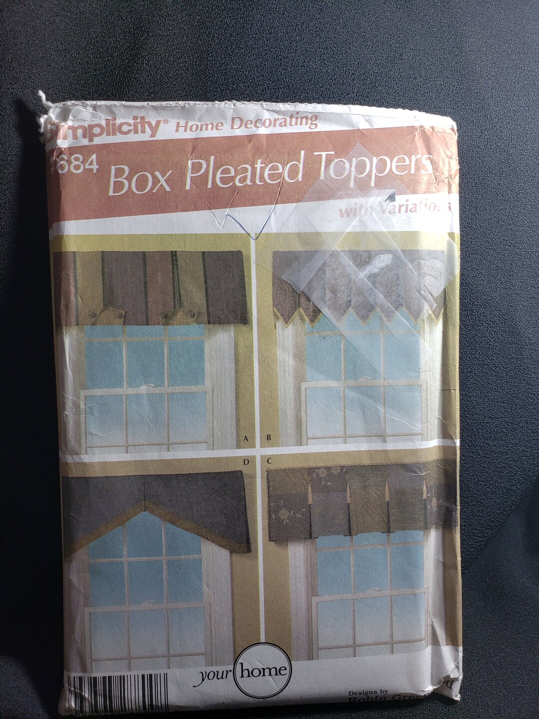 Simplicity 4684 Sewing Pattern for Box Pleated Toppers Designs by Robin ...
