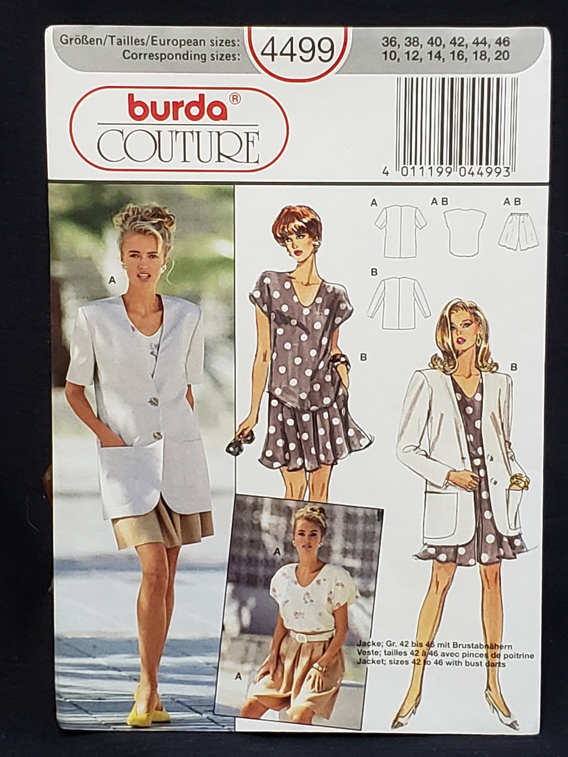 Burda Sewing Pattern 6901 Misses Peplum Jackets Sizes 6-18 E 32-44 ...