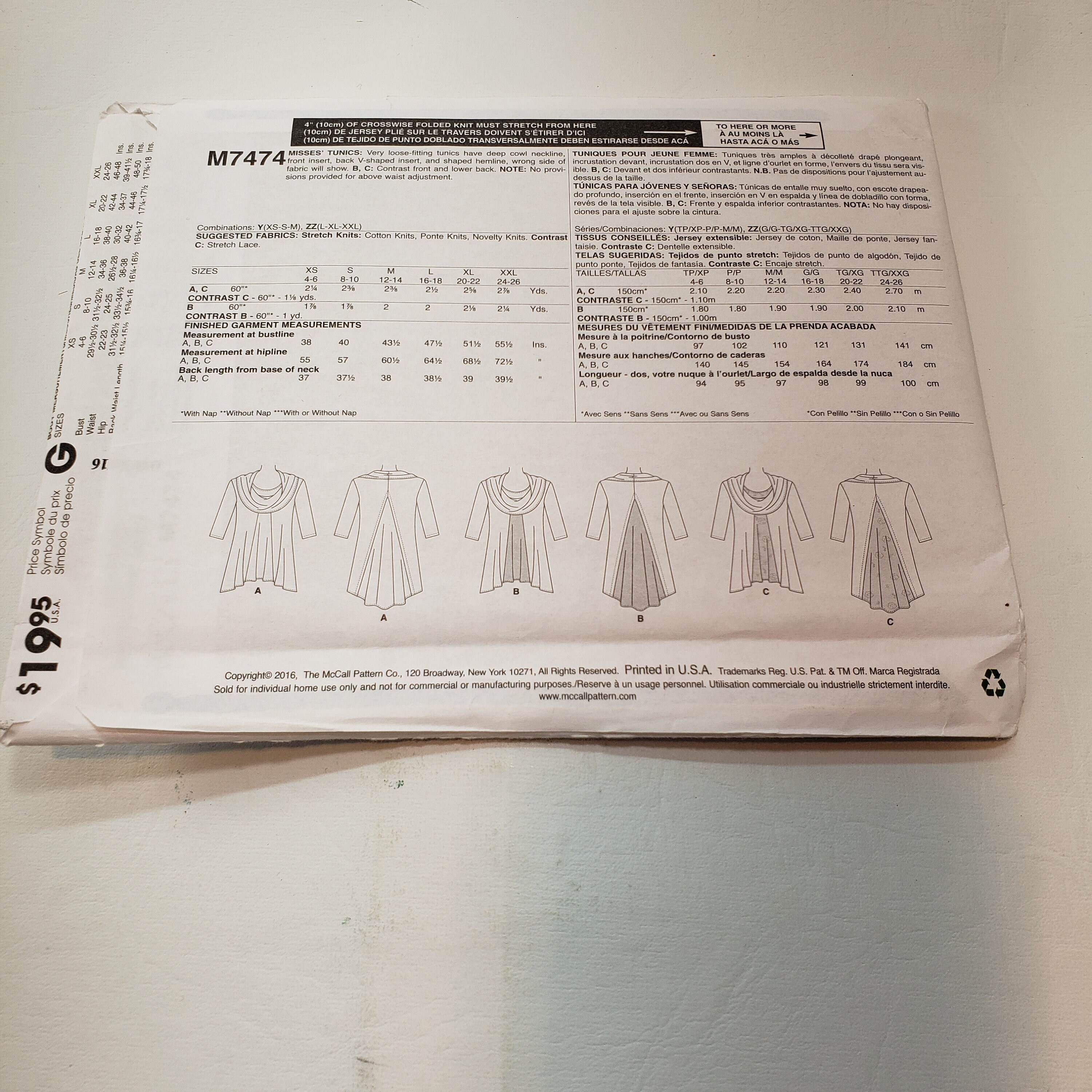 Mccall's 7474, Nancy Zieman Sewing Pattern For, Loose Fitting, Tunics ...