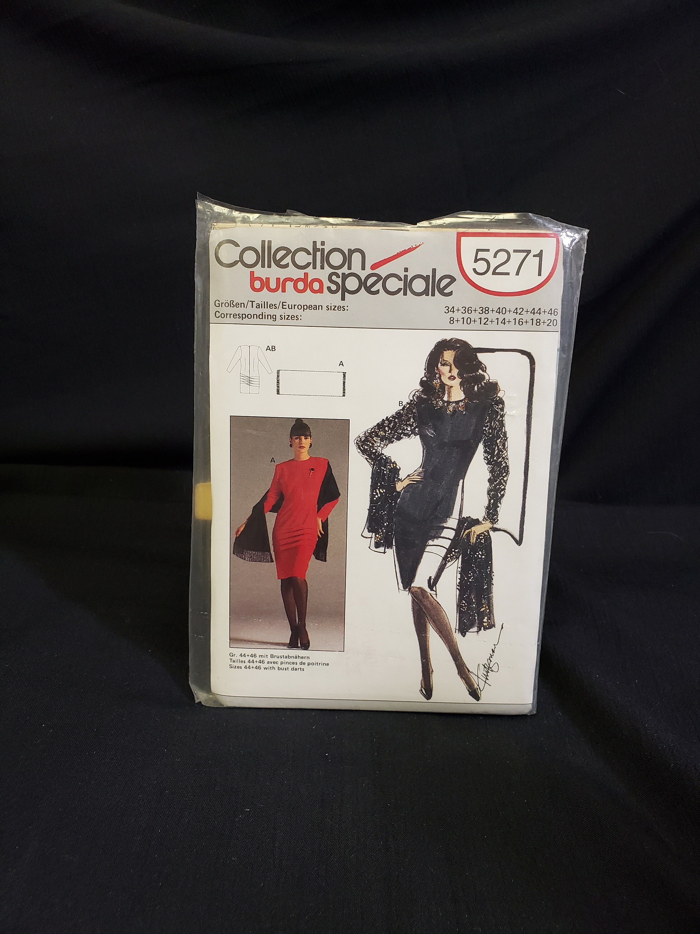 Burda 5271 Sewing Pattern for 80's Style Form Fitting - Etsy