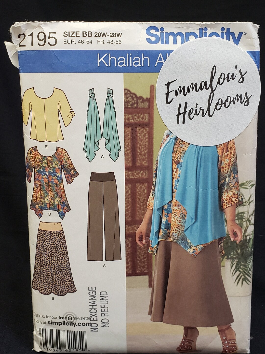 Khaliah Ali Collection Simplicity #2195 Misses' Tunic/top, Pants, Skirt ...