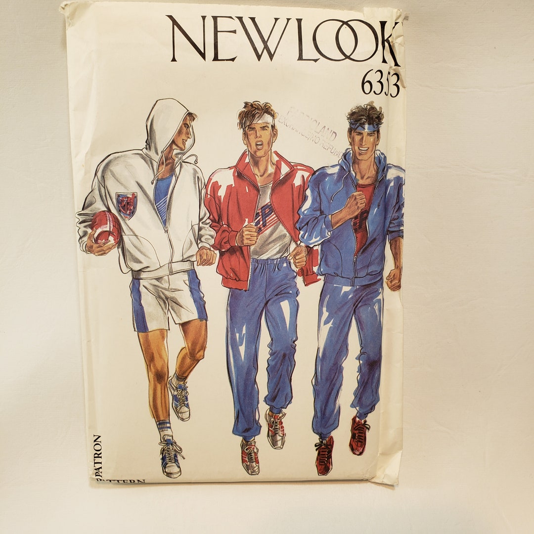 Wild 90's New Look 6353 Mens Jogging Outfit/leisure Wear Sewing Pattern ...