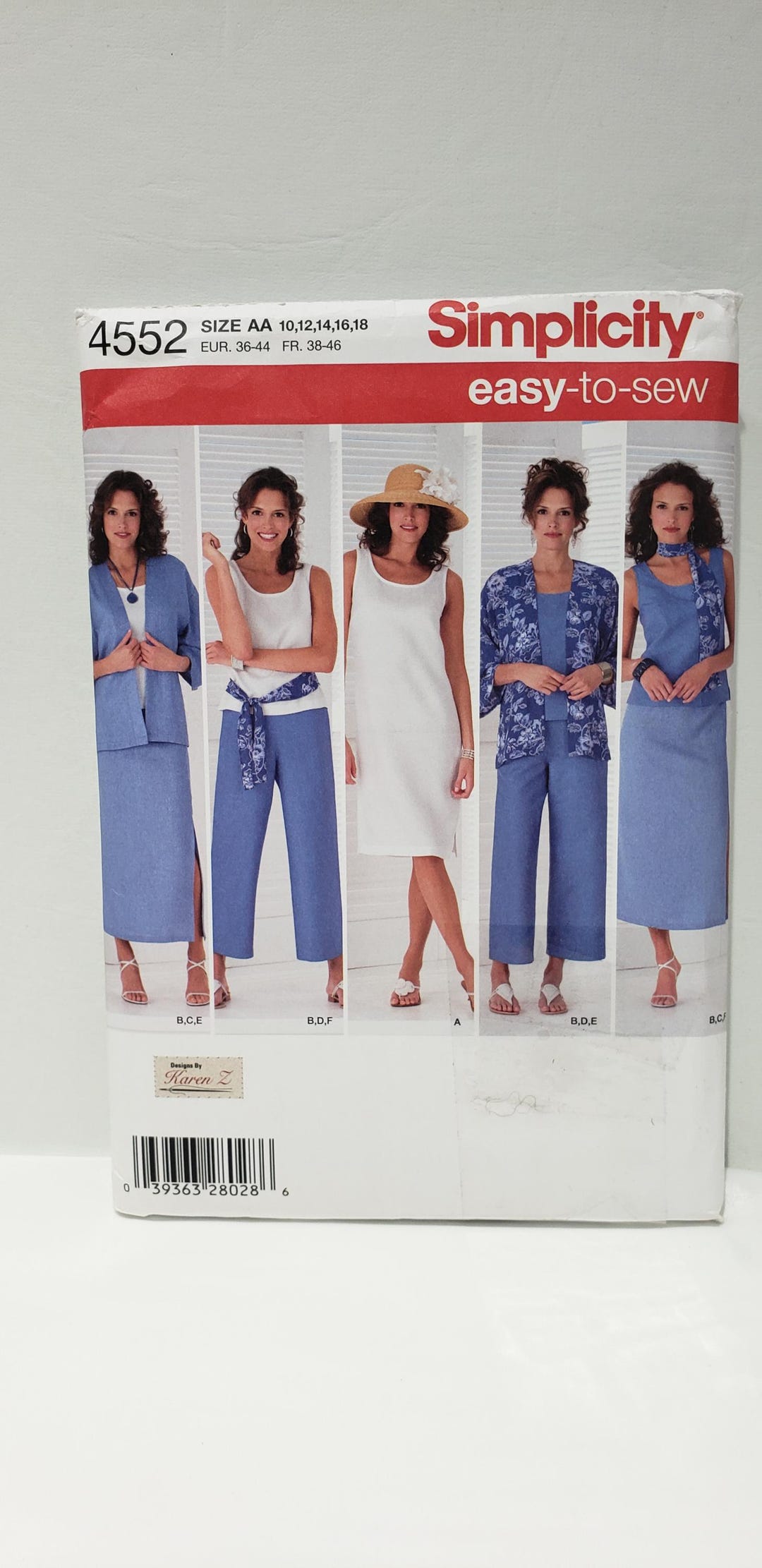 Simplicity 4552 Coordinates Jacket Pants Skirt Separates Sewing Pattern ...
