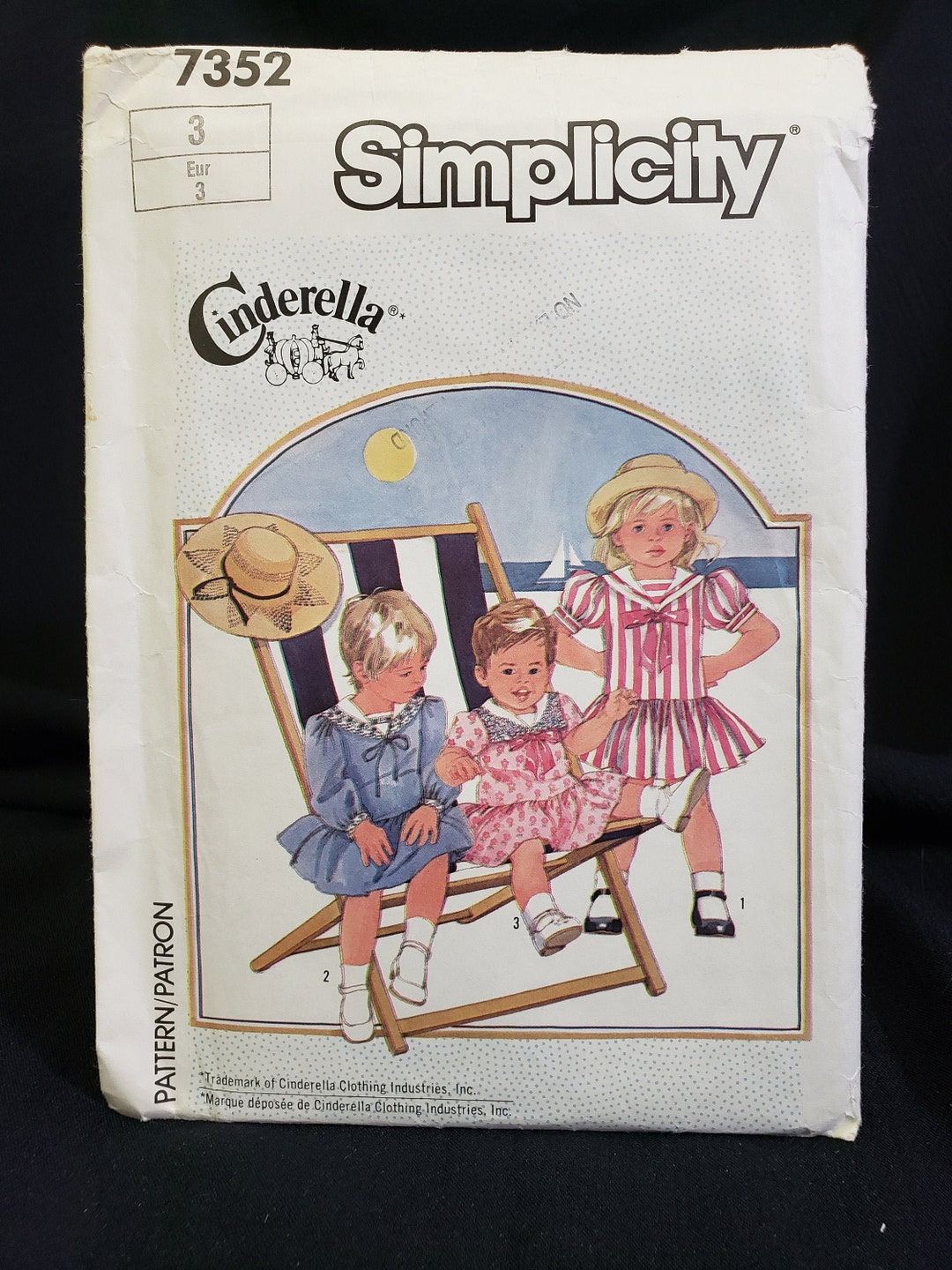 Simplicity 7352 Sewing Pattern for Little Girls Drop Waist Sailor Type ...