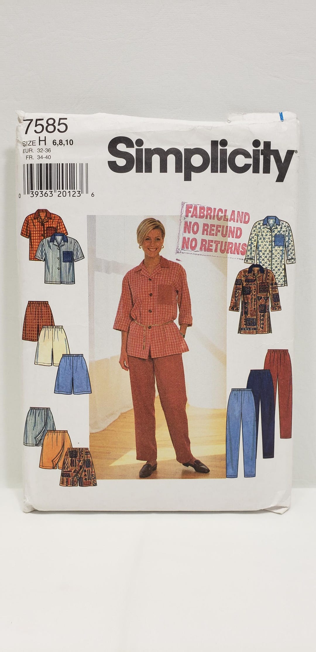 Simplicity 7585, Sewing Pattern, Long Tunic Blouse, Shirt, Pull on ...