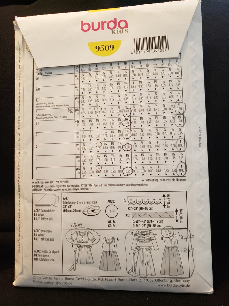 Burda 9509 Sewing Pattern for Oktoberfest Dress Top and - Etsy