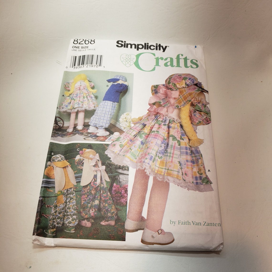 Simplicity 8268 Crafts Sewing Pattern for 30 Inch Doll, Bunny and Clothes UNCUT FF , 8268 Faith ...