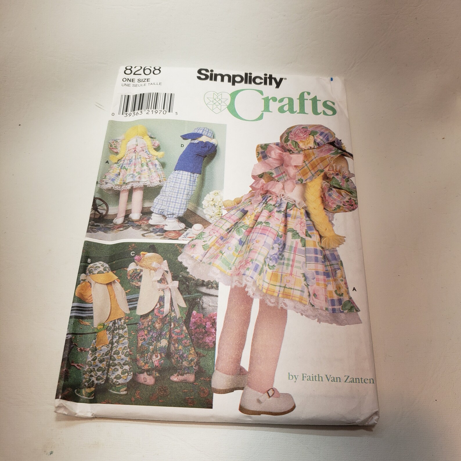 Simplicity 8268 Crafts Sewing Pattern for 30 Inch Doll, Bunny and Clothes UNCUT FF , 8268 Faith ...