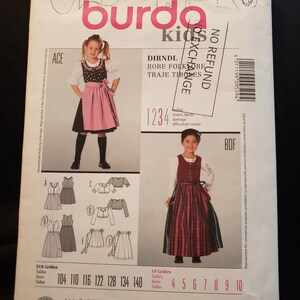 Burda 9509 Sewing Pattern for Oktoberfest Dress, Top and Apron, Drindl ...
