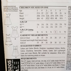 New Look 6205 Sewing Pattern for Kids girls Dress Empire - Etsy