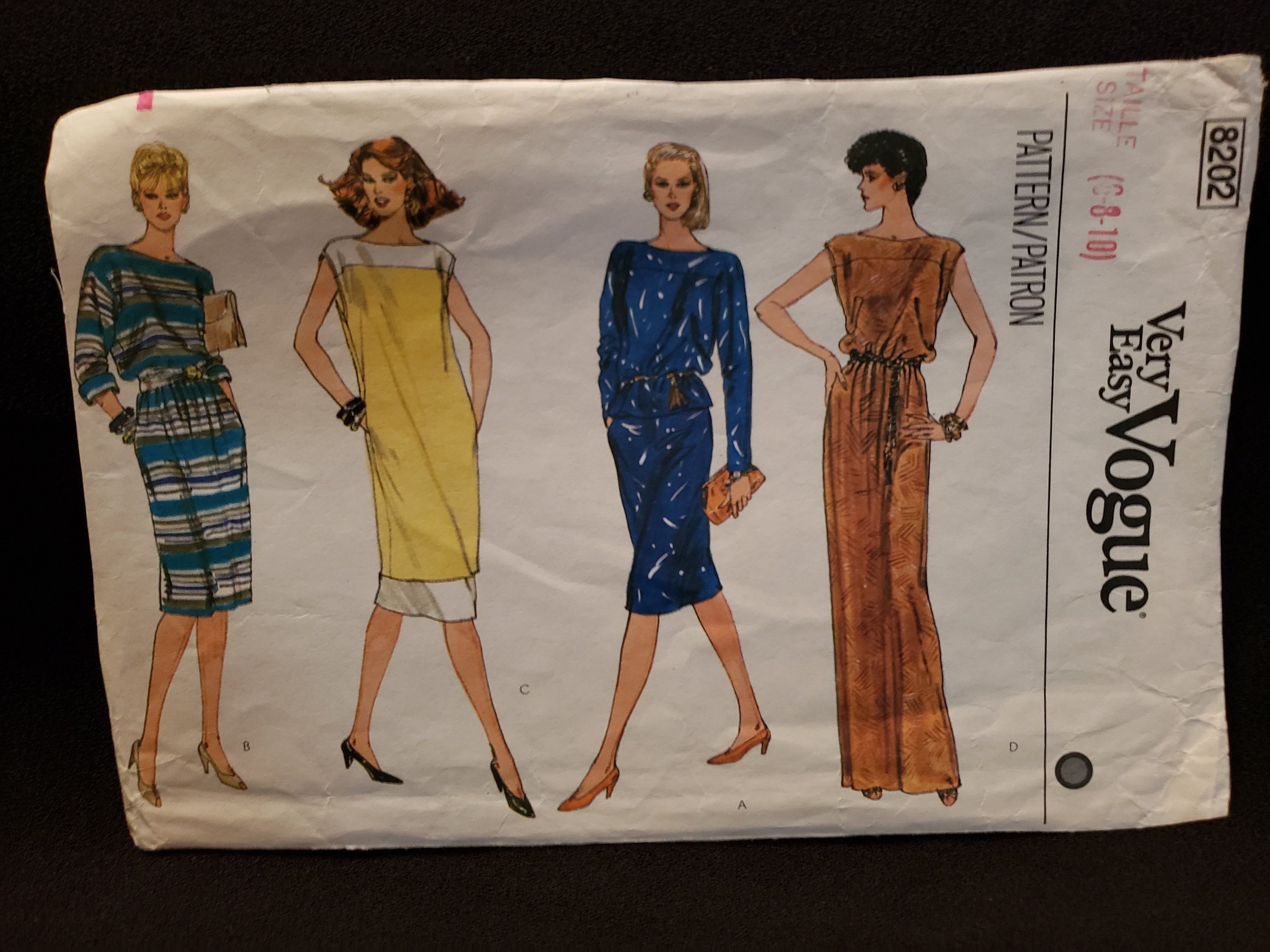 Vogue 8202 Sewing Pattern for Very Easy Top, Skirt and Tunic, Below ...