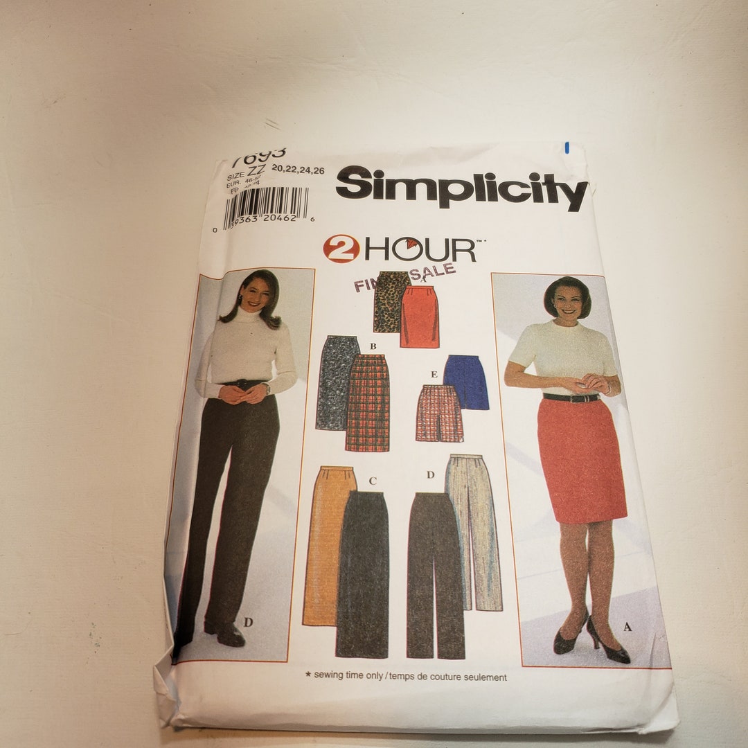 Simplicity 7693, Sewing Pattern, Womens Pants, Skirt Variations in ...