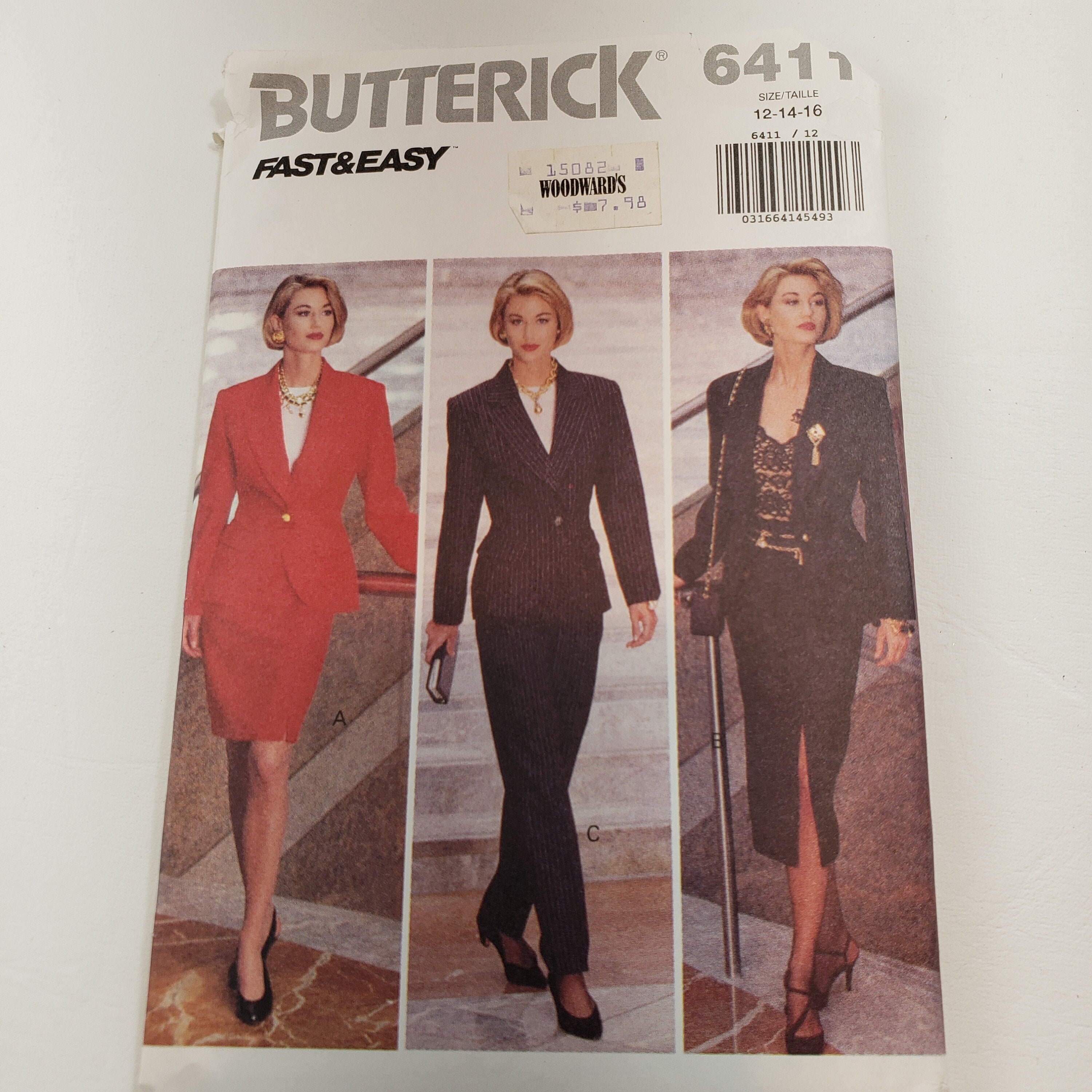 Butterick 6411 Sewing Pattern for Powersuit/lady President Suit, Jacket ...