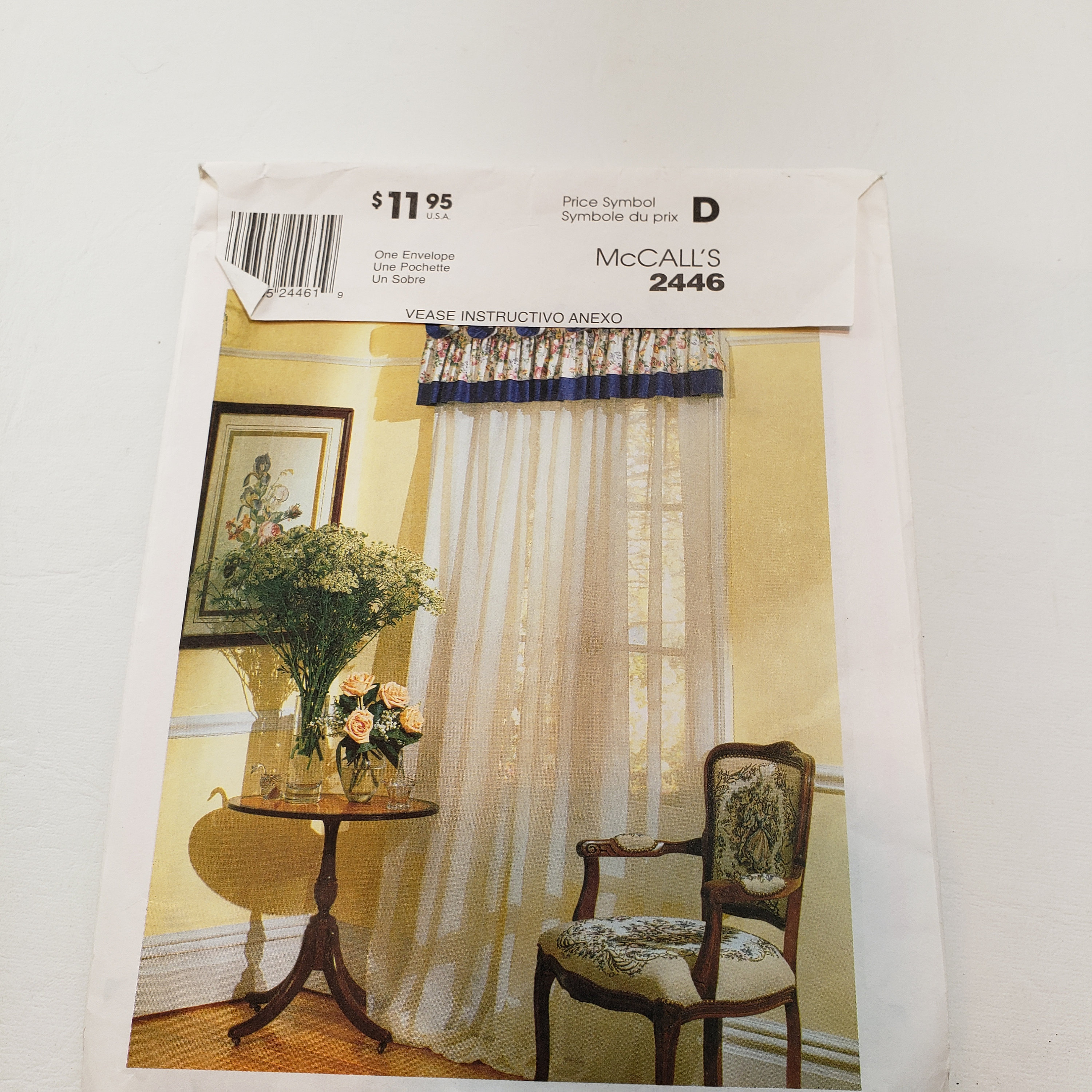 Mccall's 2446 Sewing Pattern for Window Toppers UNCUT FF Quick Change ...