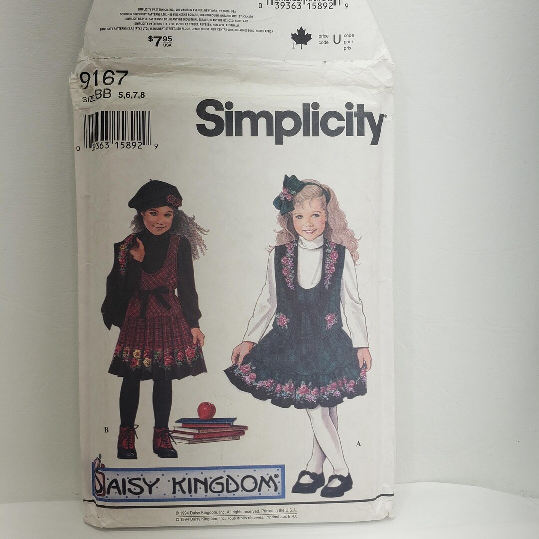Simplicity 9167, Sewing Patterns - Daisy Kingdom - Child's Jumper and ...