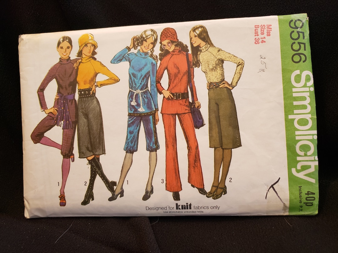 Simplicity 9556 Sewing Pattern for Misses Pants, Knickers, Gaucho Pants ...