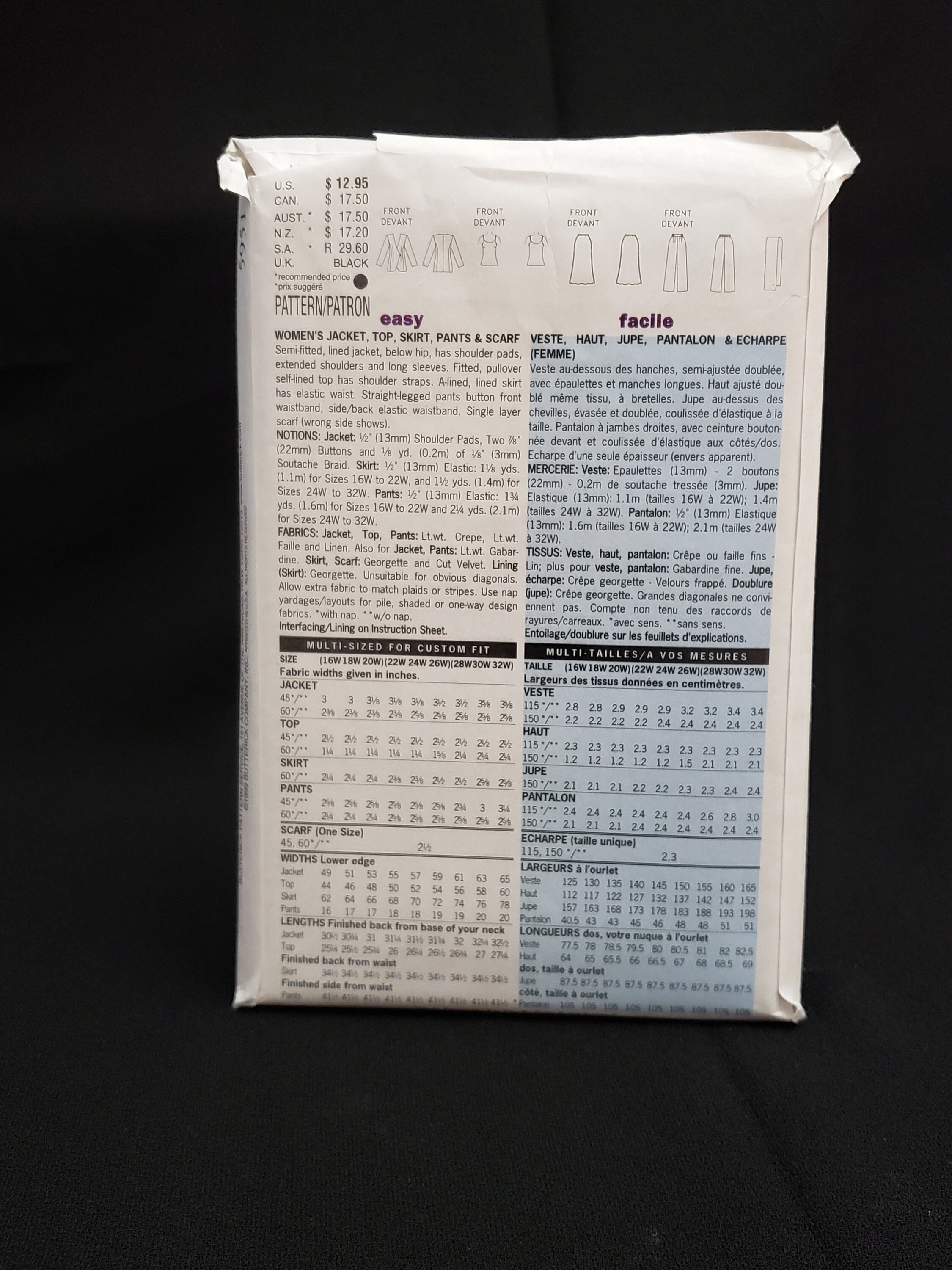 Butterick 5951 Sewing Pattern for Delta Burke Jacket Pants - Etsy