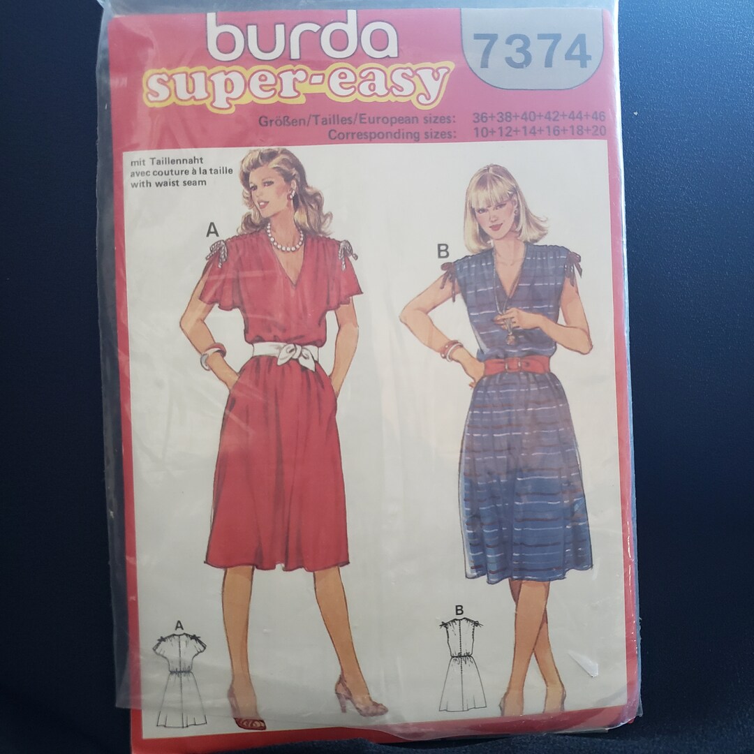 Burda 7374 Super Easy Sewing Pattern for Drawstring Shoulder ...