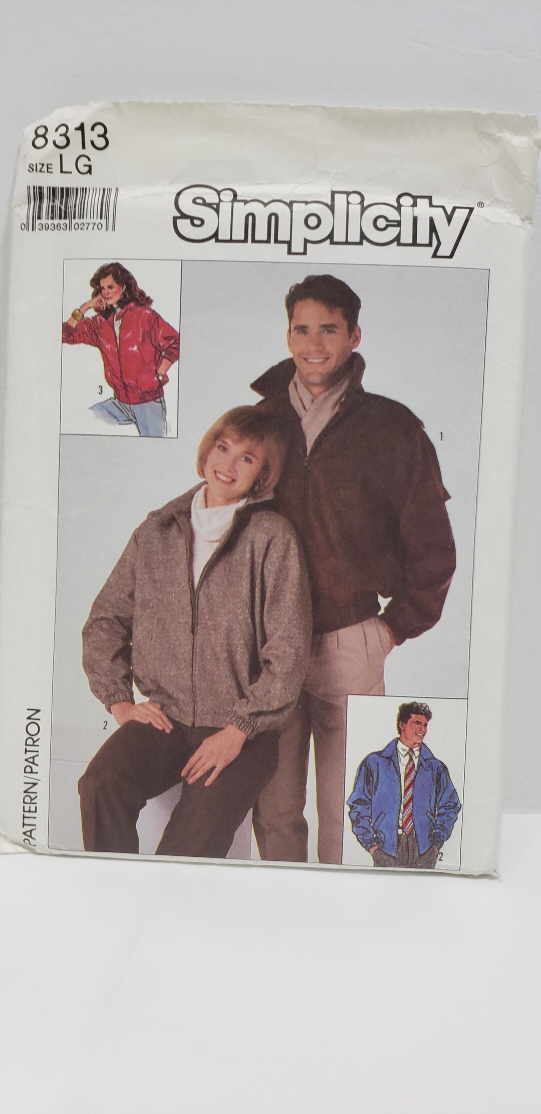 Simplicity 8313 Sewing Pattern, Unisex Bomber Jacket UNCUT FF Size ...