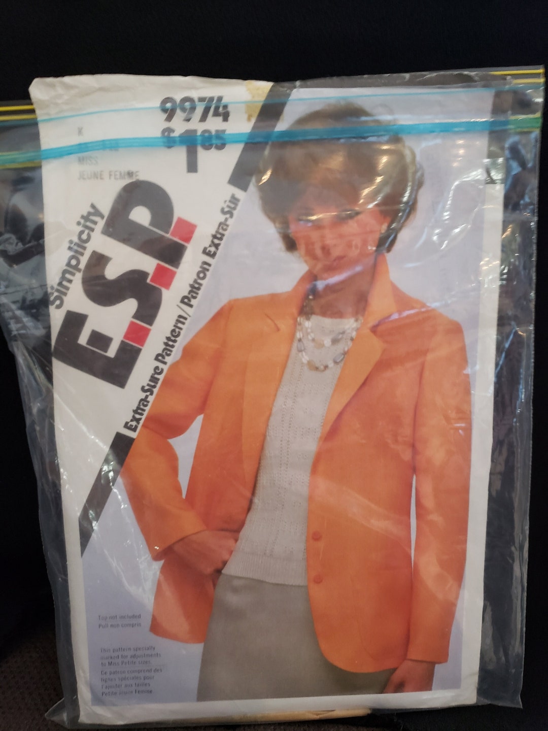 Simplicity E.S.P. 9974 Sewing Pattern for Unlined Jacket/blazer in ...
