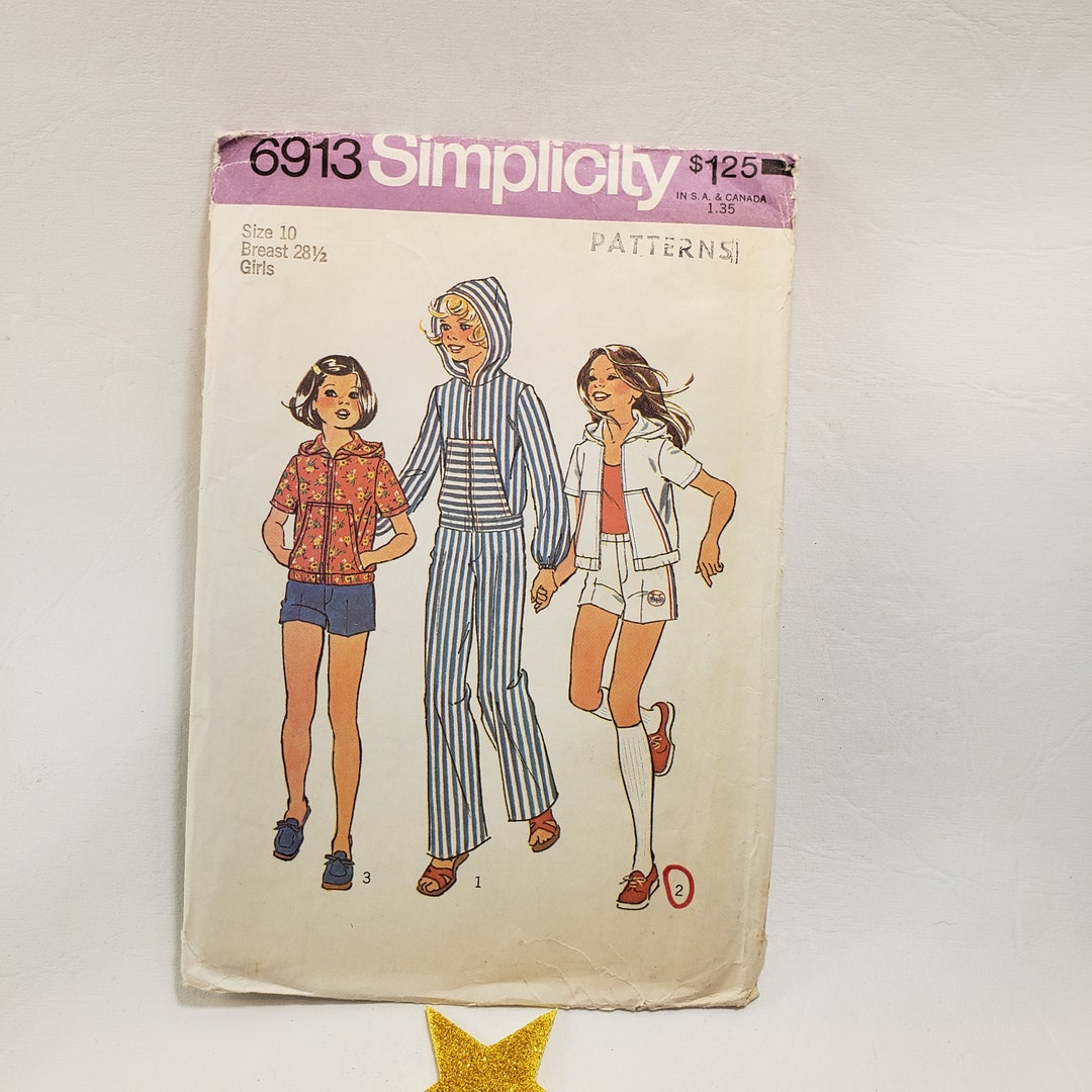 Simplicity 6913 ,vintage Sewing Pattern, 1970s,girls ,pants, Shorts ...