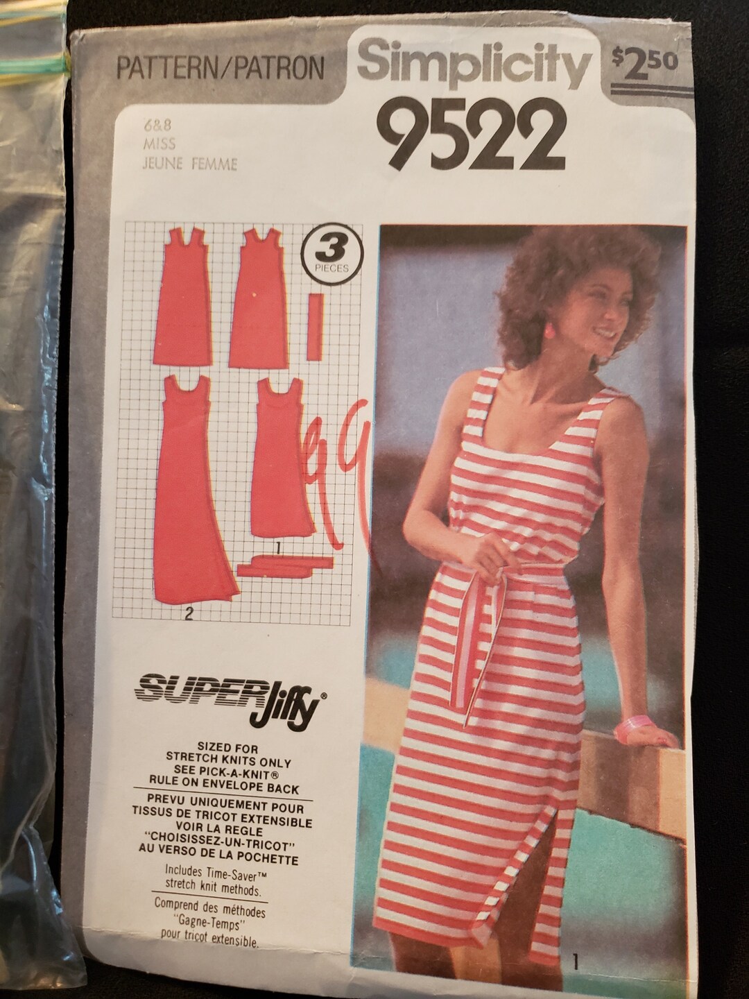 Simplicity 9522 Sewing Pattern for Super Jiffy Dress ( 3 Pieces) Tank ...