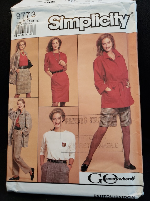 Simplicity 9773 Sewing Pattern for Go Everywhere Wardrobe | Etsy