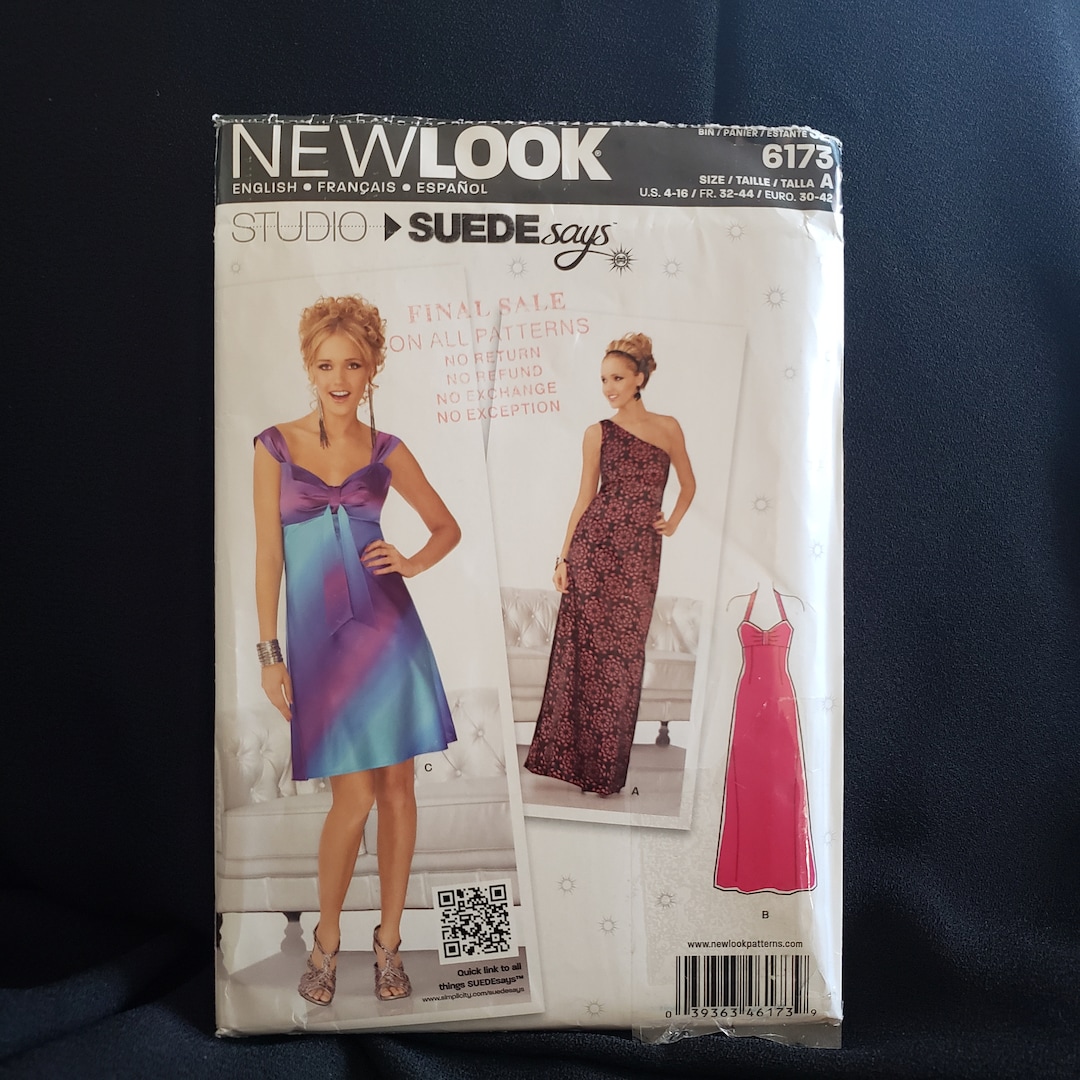 New Look 6173 Sewing Pattern for Fitted Bust With Shoulder Straps Dress ...