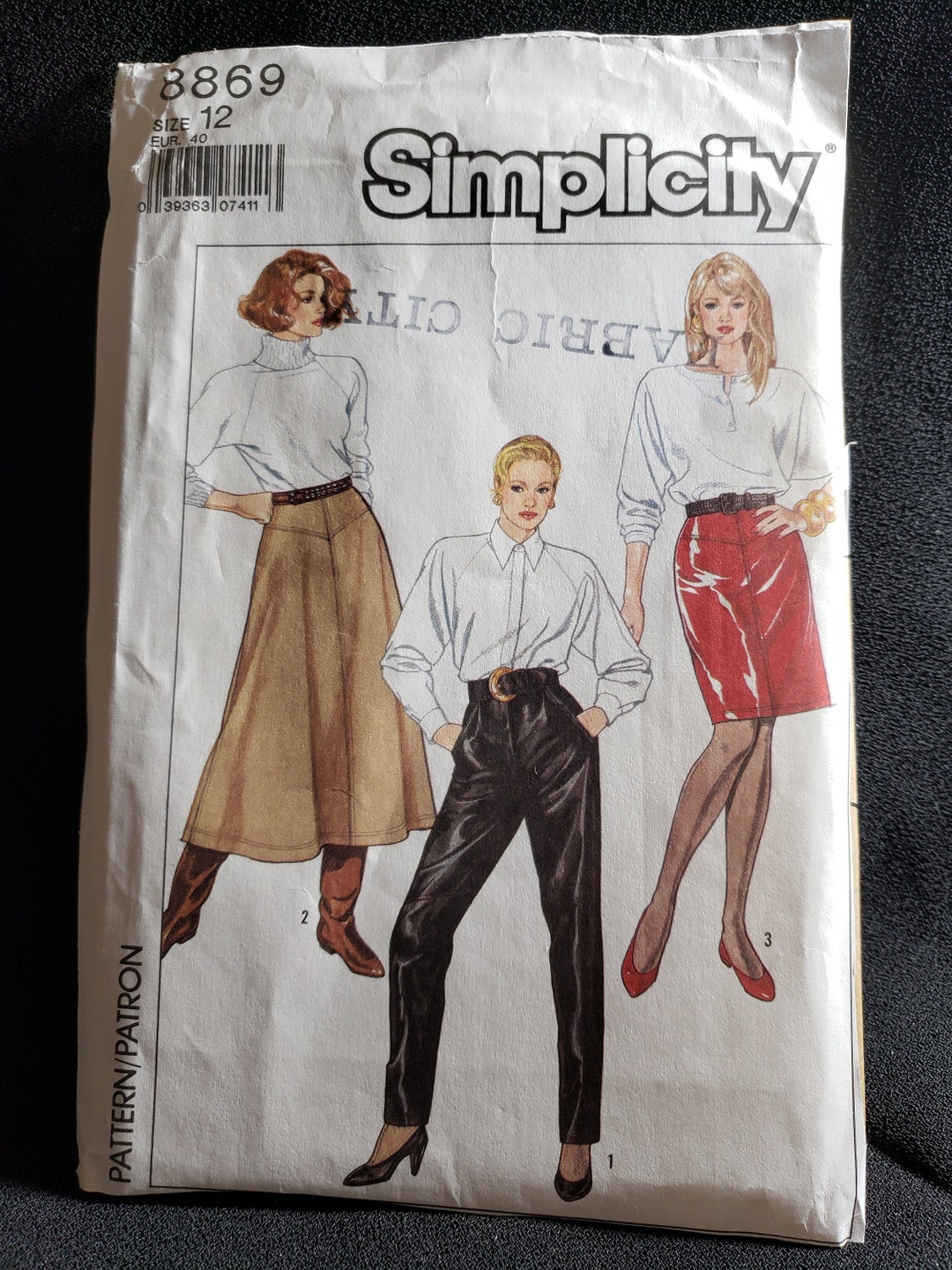 Simplicity 8869 Misses Sewing Pattern for Lined Skirt and Pants Made ...