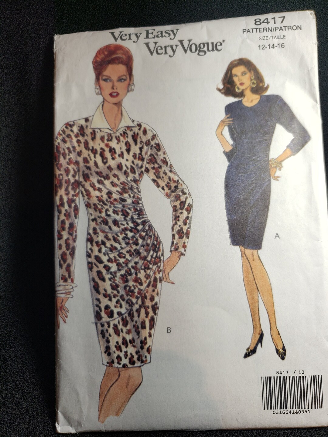 Vogue 8417 Sewing Pattern for Women's Fitted, Tapered, Above Knee Dress ...