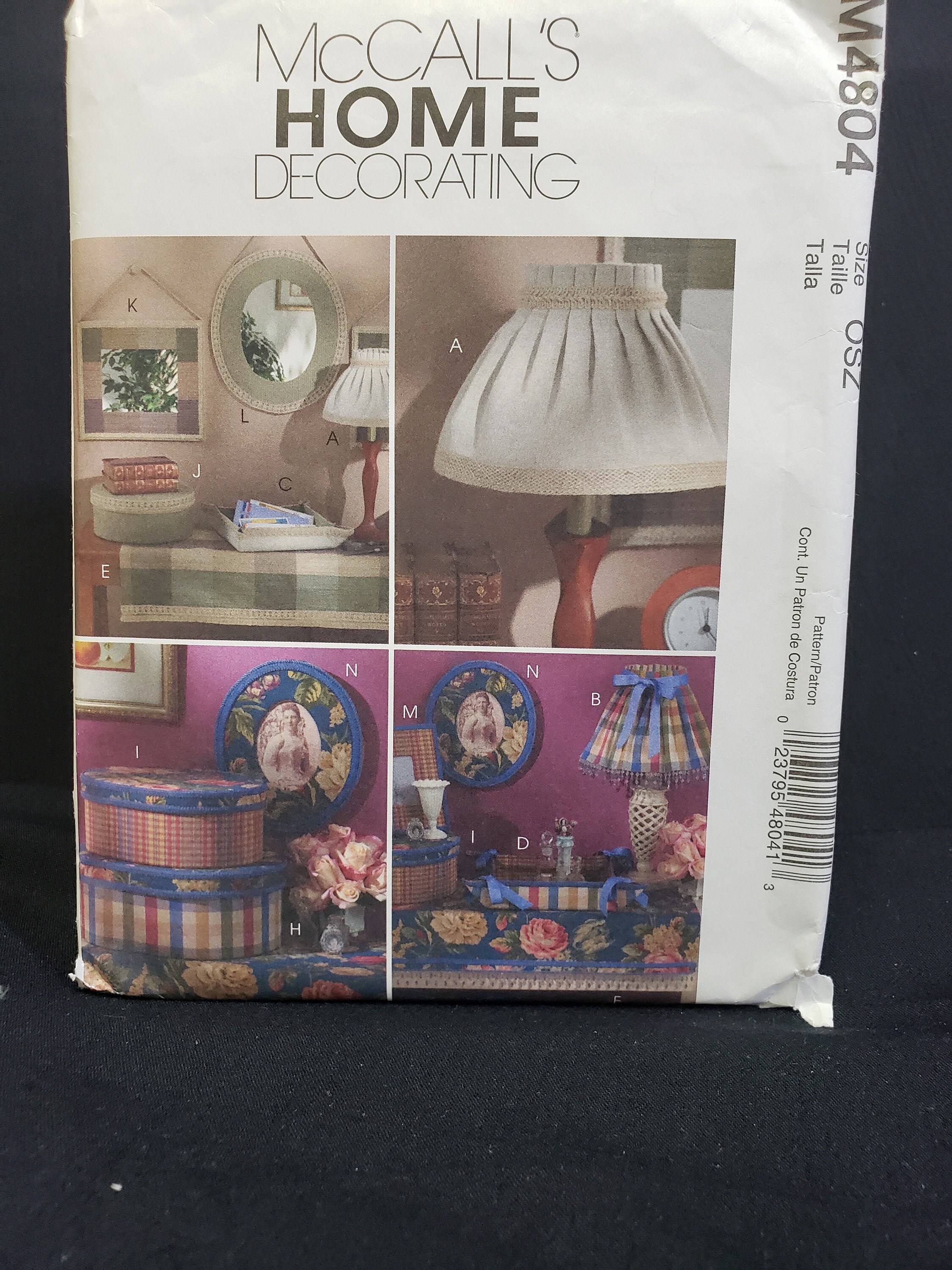 Mccalls Home Decorating Sewing Pattern 4804 for Lampshade - Etsy
