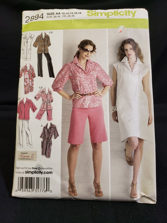 Simplicity 2894 Sewing Pattern for Womens Dress Pants Top - Etsy