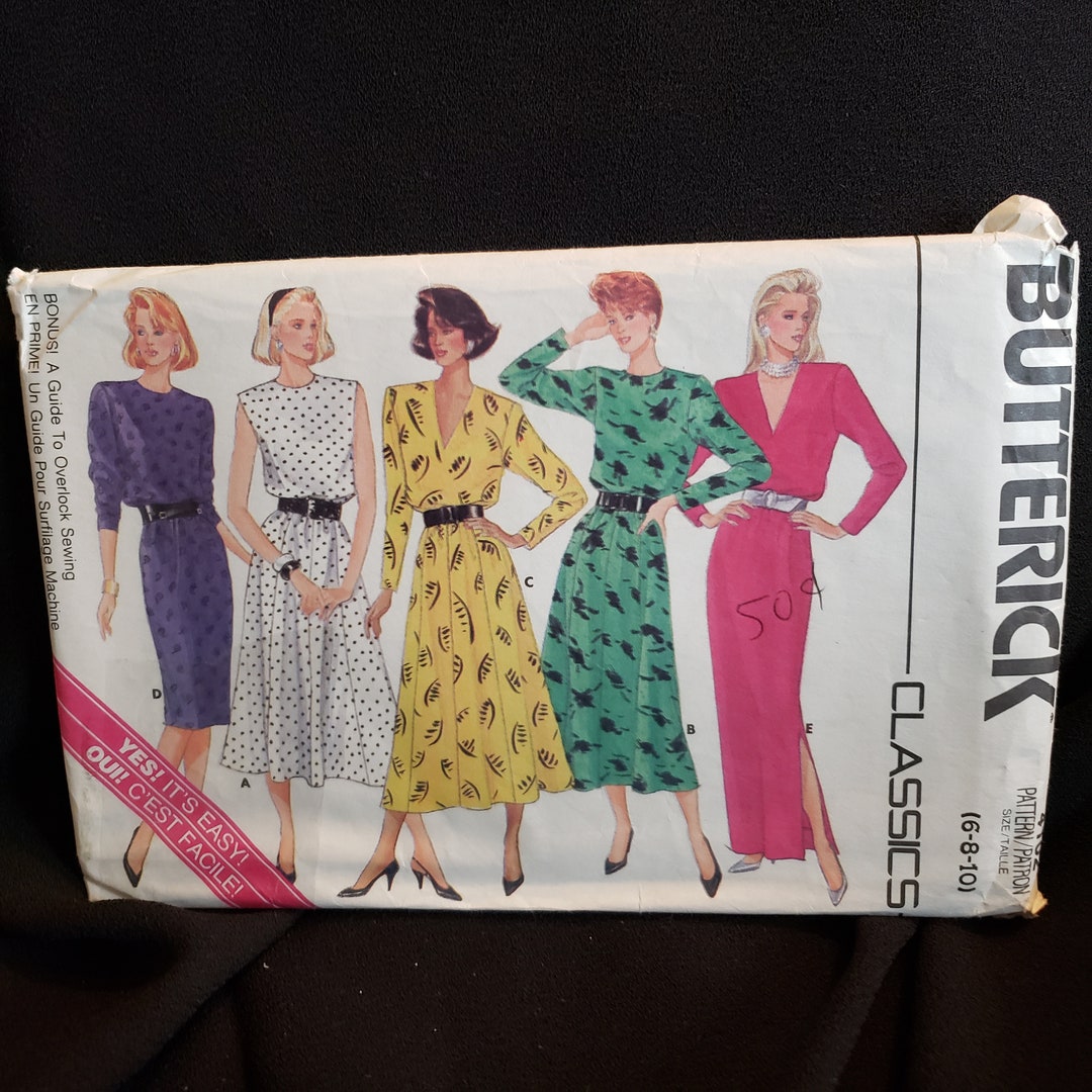 Butterick 4102 Sewing Pattern, Pullover Dress, Mid Knee, Mid Calf, Maxi ...