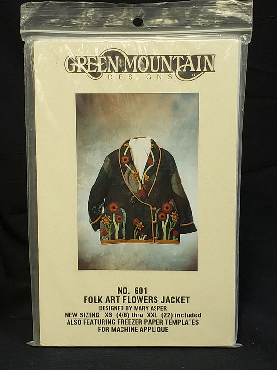 Green Mountain Designs Sewing Pattern 601 Folk Art Flowers | Etsy