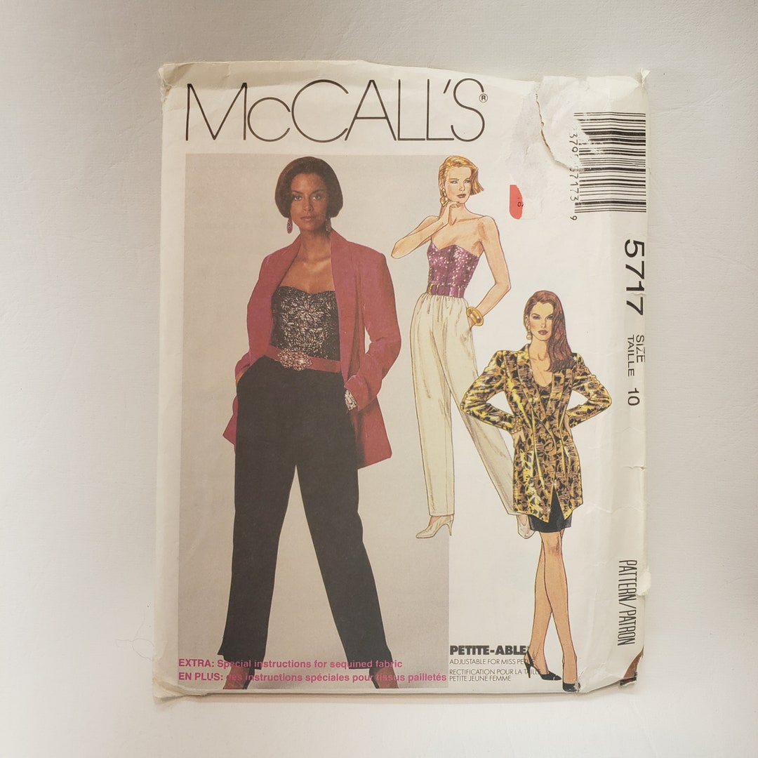 Mccall's 5717, Sewing Pattern for Tube Style Bustier, Pants, Skirt ...
