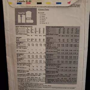 Butterick 5748 Sewing Pattern Blouses Button Front Tie | Etsy