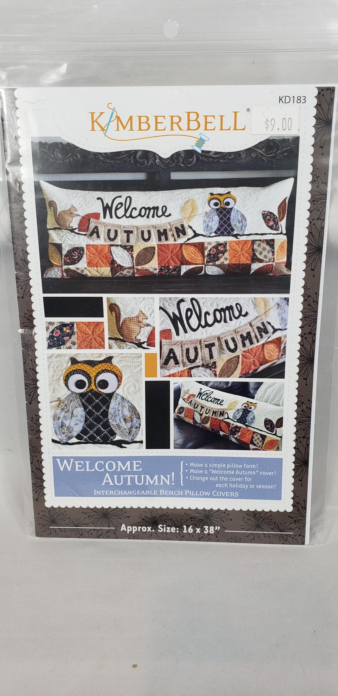 Kimberbell Pattern Welcome Autumn Bench Pillow Covers - Etsy