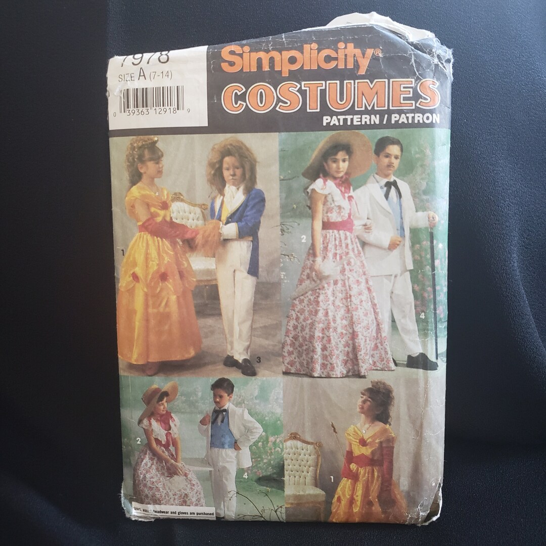 Simplicity 7978 Sewing Pattern for Old South and Fairy Tale Costumes in ...