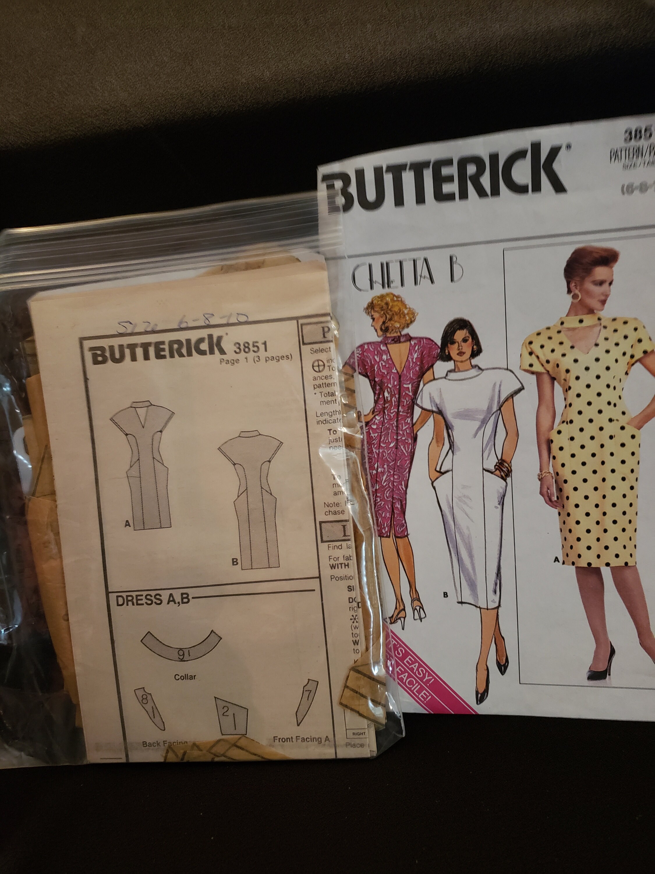 Butterick 3851 Sewing Pattern for Chetta B Vintage 80's - Etsy