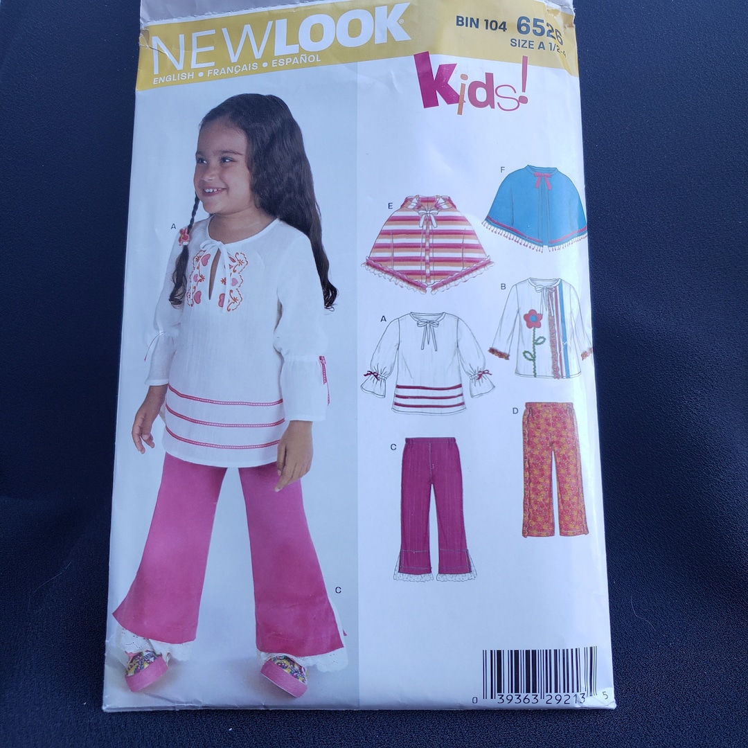 New Look 6526 Kids Sewing Pattern for Girls Blouse Options, Pant ...