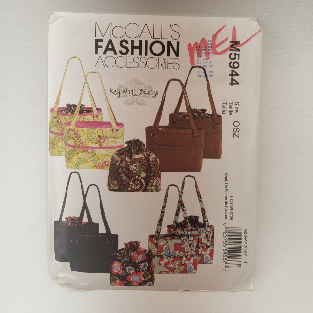 Mccall's 5944 Sewing Pattern, Fashion Accessories, Kay Whitt Design ...