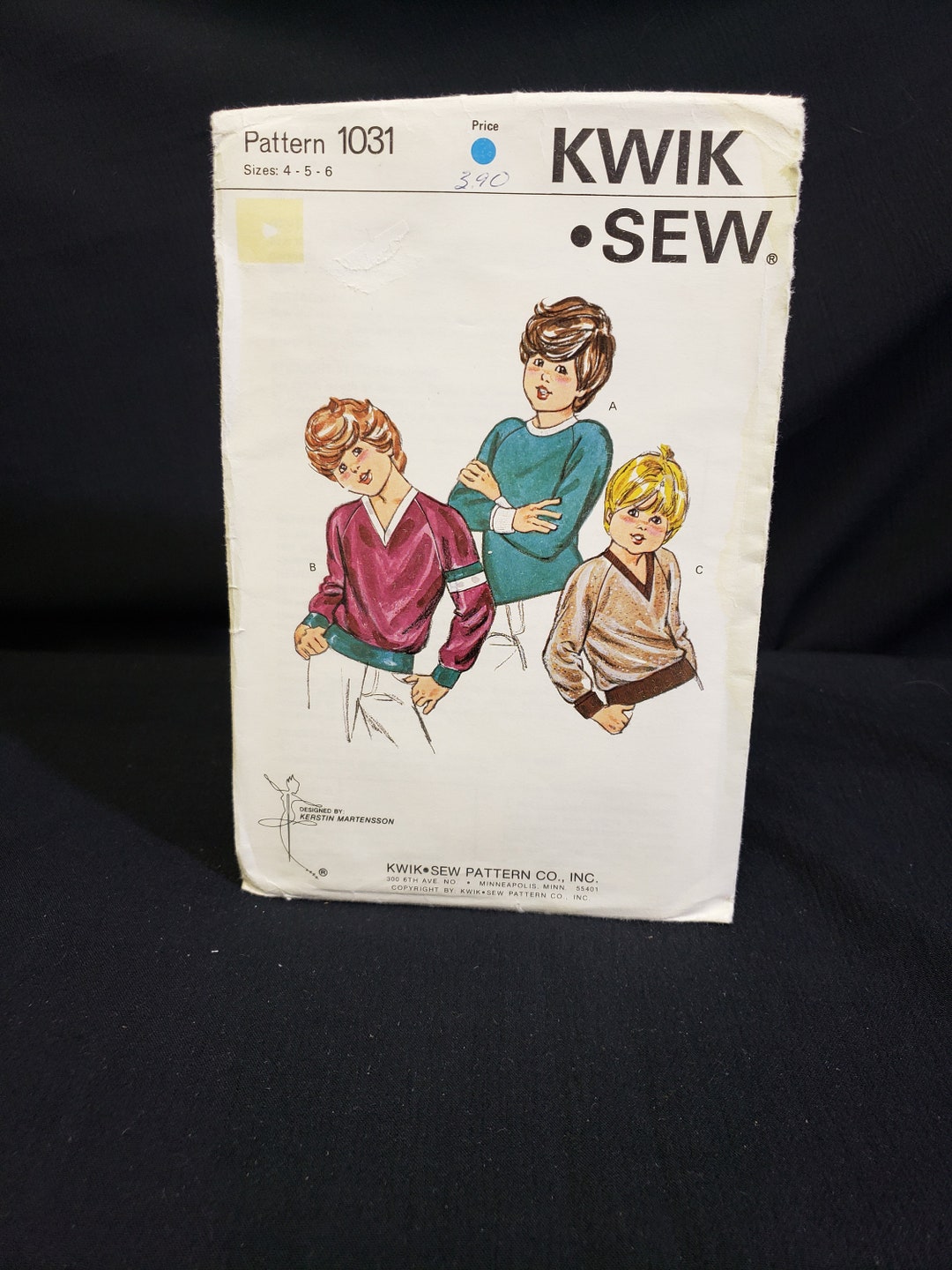 Kwik Sew 1031 Sewing Pattern for Boys Pullover Sweater - Vintage 70s ...