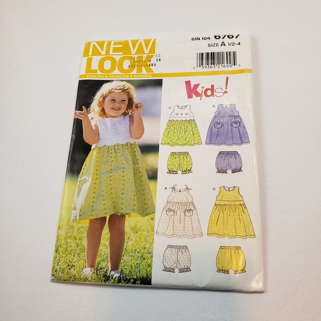 New Look 6767 Sewing Pattern "for Kids" Sleeveless Dress in 4 ...