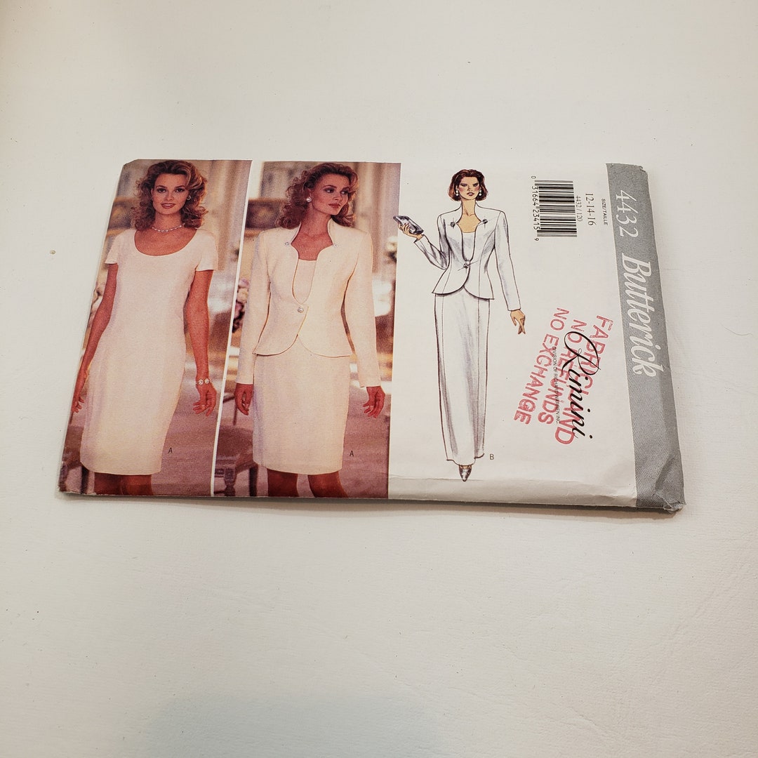 Butterick 4432 Sewing Pattern for Formal Long or Short Dress With ...