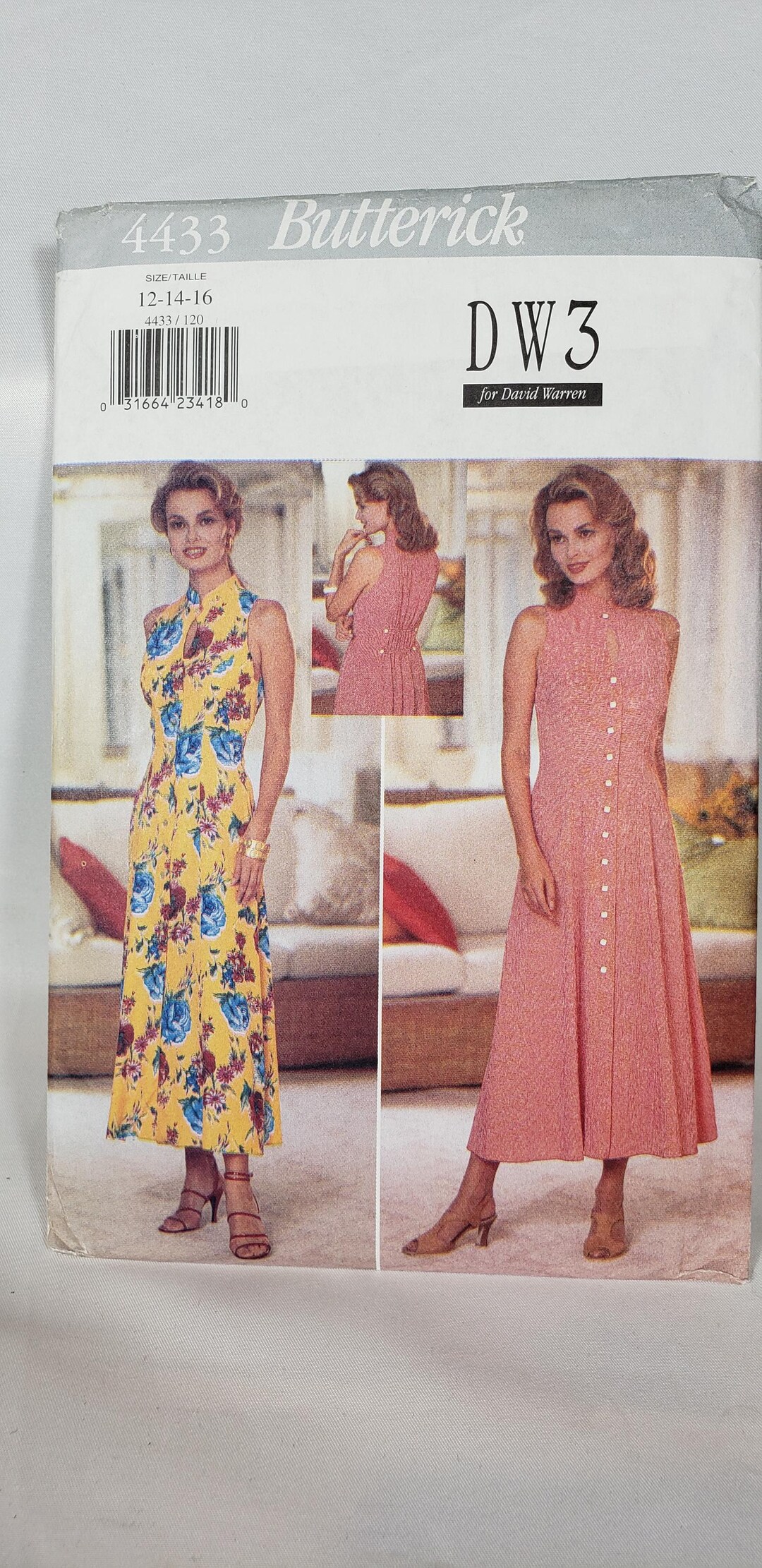 Butterick 4433, Uncut Dress Pattern 12-16 - Etsy