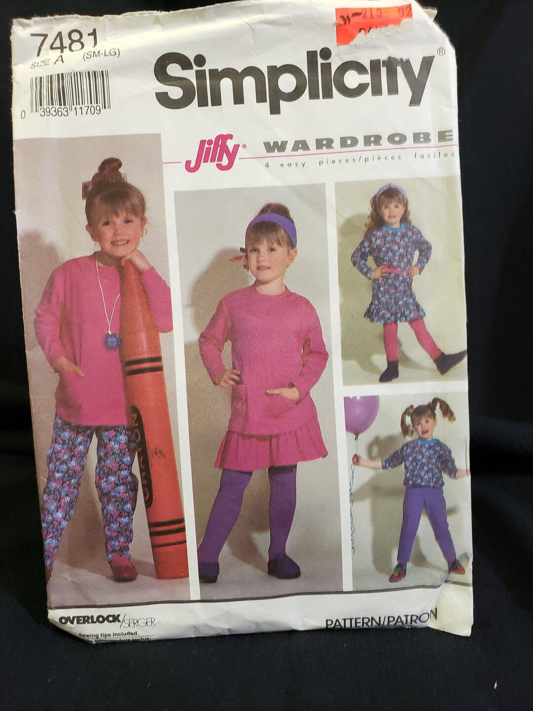 Simplicity 7481 Sewing Pattern Girls Dress, Tunic, Leggings, Pullover ...