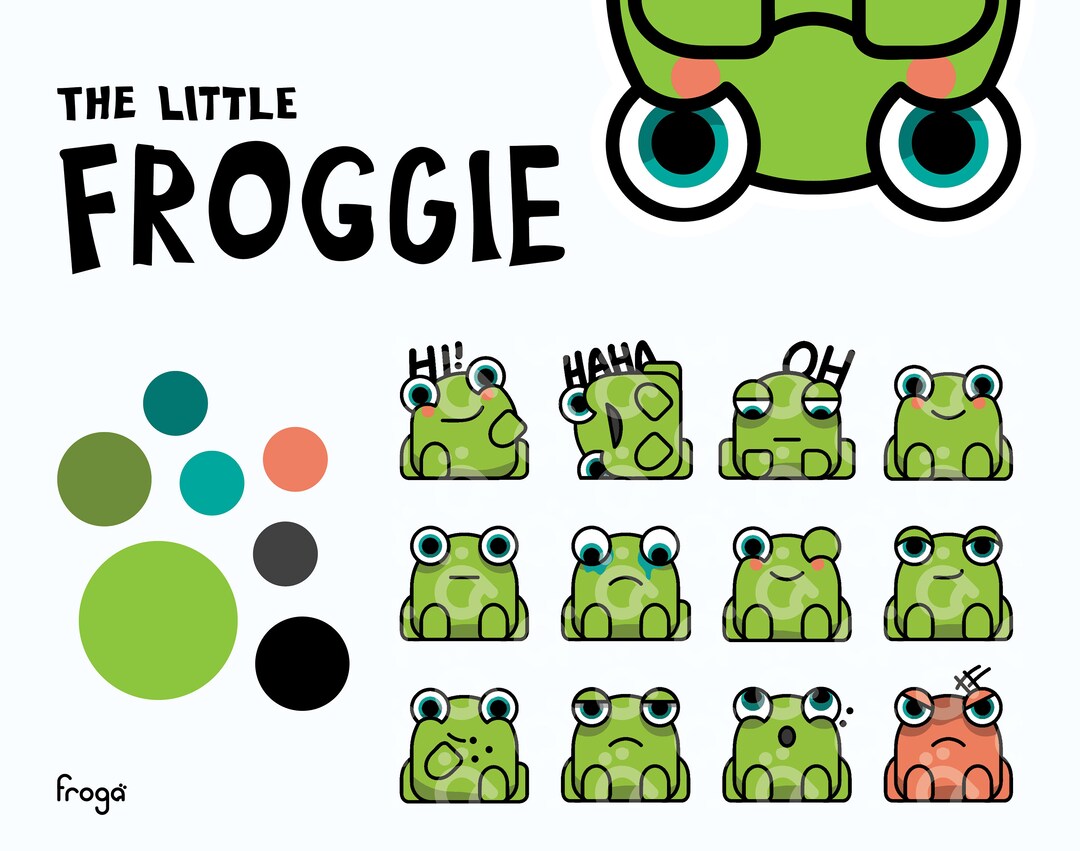 The Little FROGGIE Twitch EMOTES - Etsy