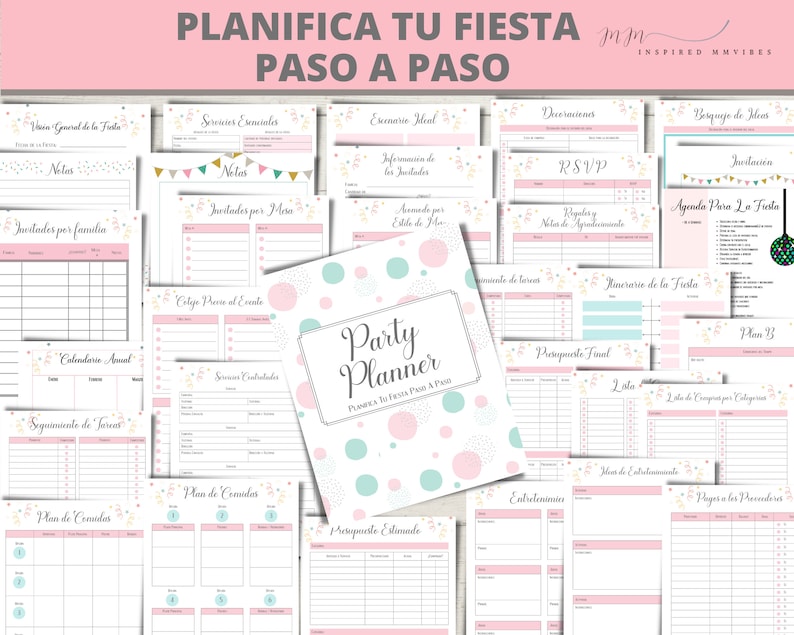 Planifica Tu Fiesta Paso a Paso/ Party Planner En Español/ Agenda De ...